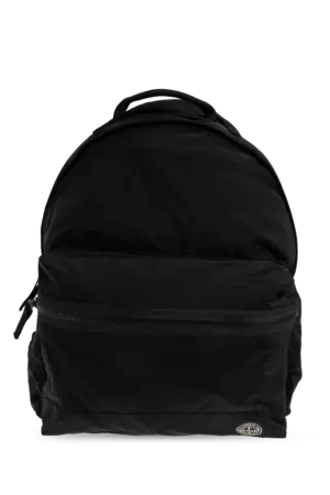 Stone Island Backpack With Logo Patch - Black