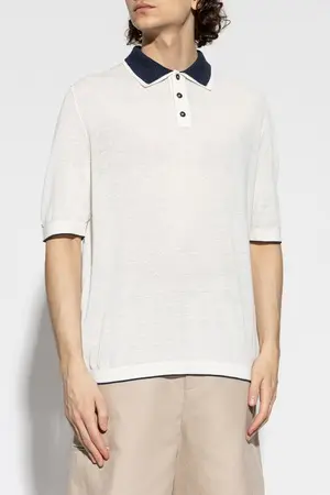 Eleventy Linen Polo - White