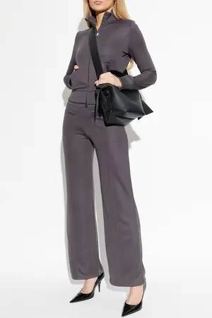 COURREGES Sweatshirt With Stand-up Collar - Brown
