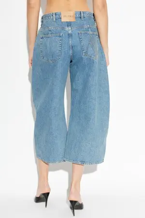 Attico Wide-leg Cropped Jeans - Blue