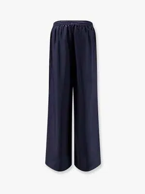 RÓHE Silk Wide Leg Trousers - Blue