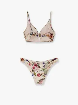 Zimmermann Nylon Floral Print Bikini