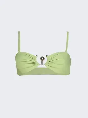 Christopher Esber Ruched Prong Bandeau - Green