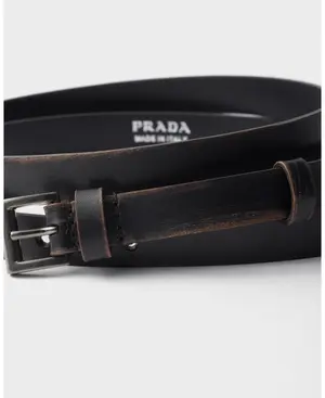 Prada Leather Belt - Black