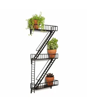 UNCOMMON GOODS Fire Escape Shelf Design Ideas - Black