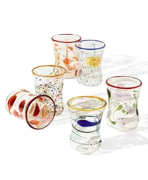UNCOMMON GOODS Goto Venetian Wine Glasses, Set Of 6 - Multi