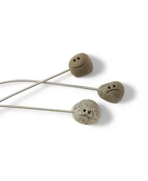 UNCOMMON GOODS Comedy + Tragedy Kinetic Balance Sculpture Sea Stones - Multi