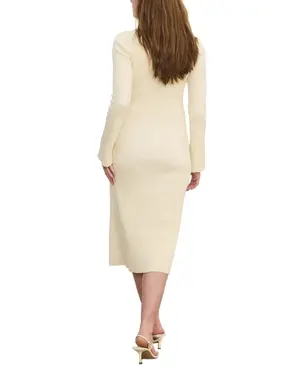Hatch Collection The Odette Ribbed Midi Maternity Dress