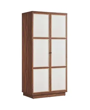 MODWAY Capri 70 Tall Wood Grain Storage Cabinet - Walnut