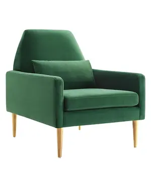 MODWAY Liliana Performance Velvet Armchair - Emerald