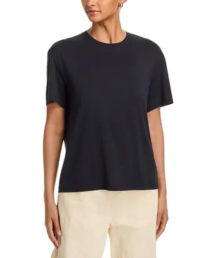 TOTEME Relaxed Fit Crewneck T-shirt - Black