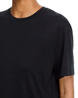 TOTEME Relaxed Fit Crewneck T-shirt - Black