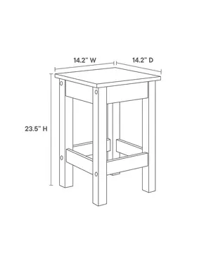 MODWAY Meadowbrook Kitchen Island And Stool, Set Of 3