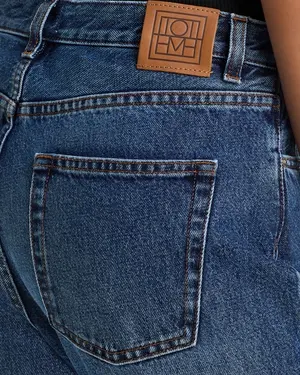 TOTEME Twisted Seam Denim Jeans - Washed Blue
