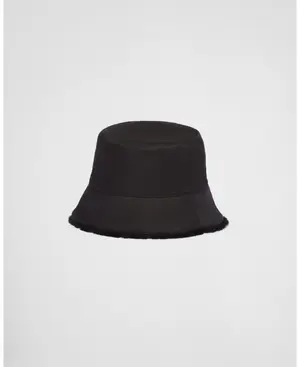 Prada Re-nylon And Shearling Bucket Hat