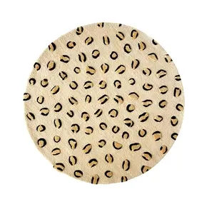 MAISON DEUX Leopard Rug 66.9" X 94 - Beige / Brown And Black Print