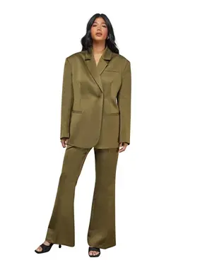 WAREHOUSE Premium Satin Oversized Blazer