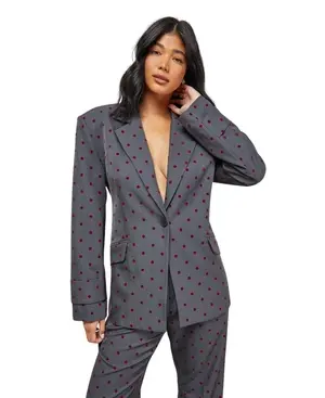 WAREHOUSE Velvet Spot Blazer