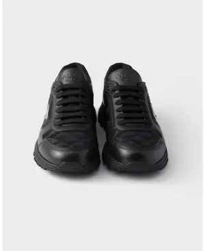 Prada Re-nylon And Leather Lace Up Sneakers