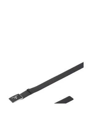 Prada Saffiano Leather Belt With Metal Buckle - Black