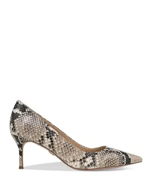 Veronica Beard Rita Snake Embossed Leather Pumps