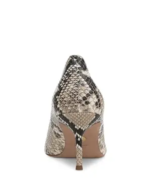 Veronica Beard Rita Snake Embossed Leather Pumps