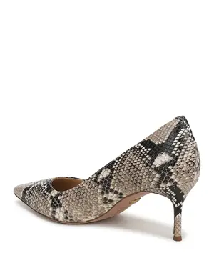 Veronica Beard Rita Snake Embossed Leather Pumps