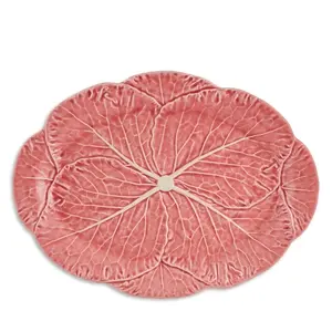 BORDALLO PINHEIRO Cabbage Large Oval Platter - Pink