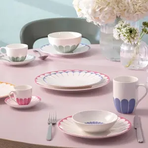 VILLEROY & BOCH Fleur Vert Salad Plate - Pink