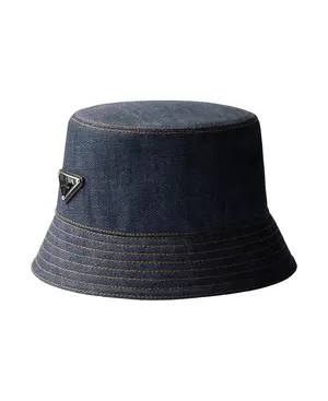 Prada Selvedge Denim Bucket Hat - Blue