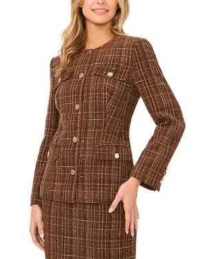 Ted Baker London Tweed Crewneck Jacket