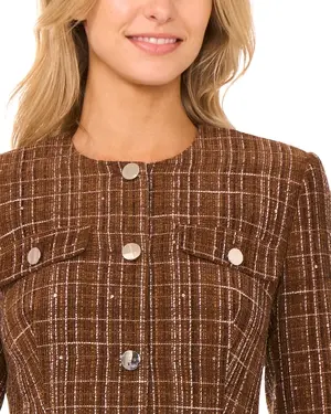 Ted Baker London Tweed Crewneck Jacket