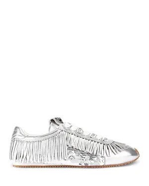 Kurt Geiger Islington Fringed Sneakers - Silver