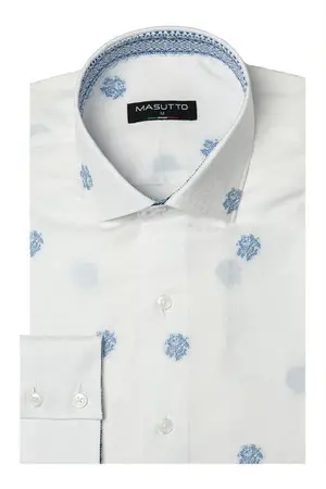 MASUTTO Pratt Jacquard Button-up Shirt - White