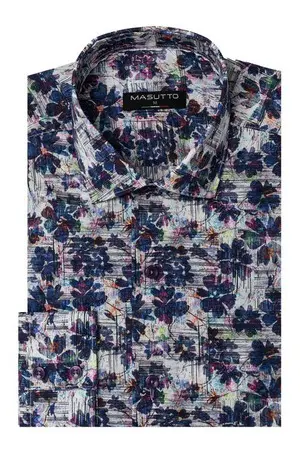 MASUTTO Armando Button Down Long Sleeve Shirt - Multicolor