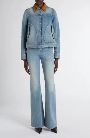 Alexander McQueen Boxy Denim Jacket - Royal