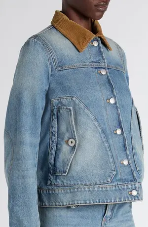 Alexander McQueen Boxy Denim Jacket - Royal