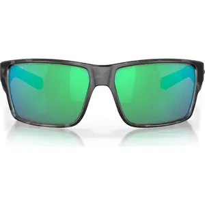 COSTA DEL MAR Reefton Pro 65mm Rectangular Sunglasses - Tiger Shark/green 580g