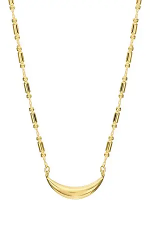 ATHRA LUXE Dolce Sole Puffy Pendant Necklace - Gold