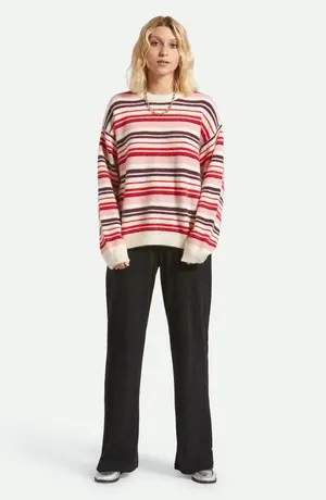 Brixton Striped Crewneck Sweater