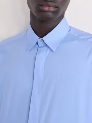 TOM FORD Cotton-poplin Shirt - Blue