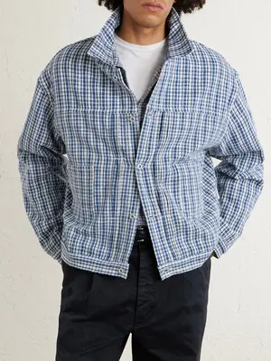 STORY MFG. Sundae Checked Cotton Jacket