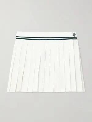 SPORTY & RICH Abigail Pleated Mini Skirt - White