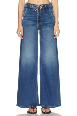 Women's A-Line Jeans with Tie Waist