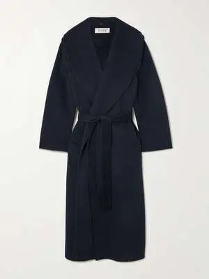 RÓHE Double-breasted Wool And Cashmere-blend Coat With Scarf Detail