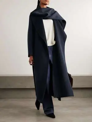 RÓHE Double-breasted Wool And Cashmere-blend Coat With Scarf Detail