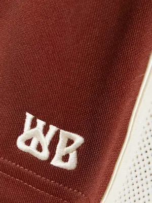 WALES BONNER Motion Embroidered Jersey Shorts