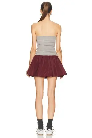 Miu Miu Strapless Mini Dress - Amaranto & Grigio