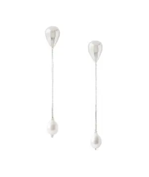 LOREN STEWART Remier Pearl Drop Earrings - Silver