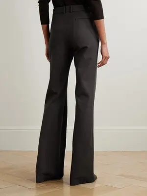 JOSEPH Tafira Stretch-gabardine Straight-leg Pants - Brown
